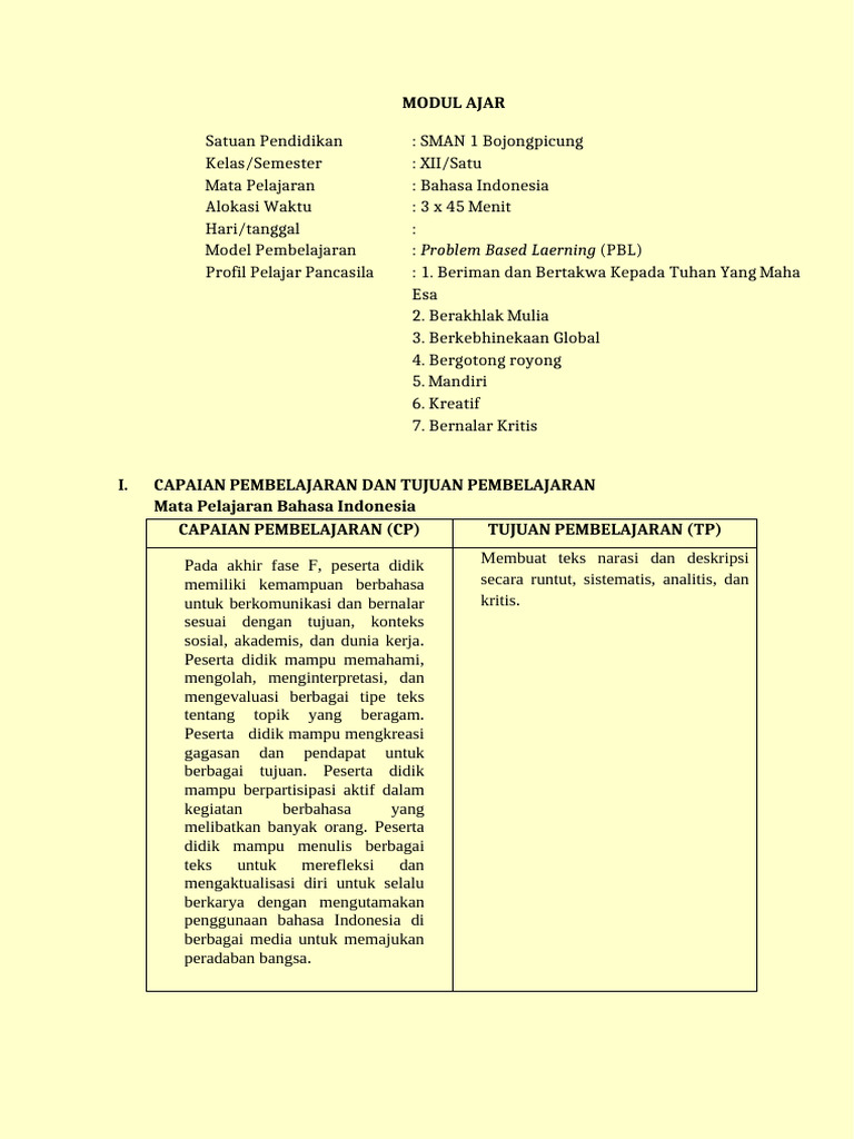 Modul Ajar Supervisi | PDF