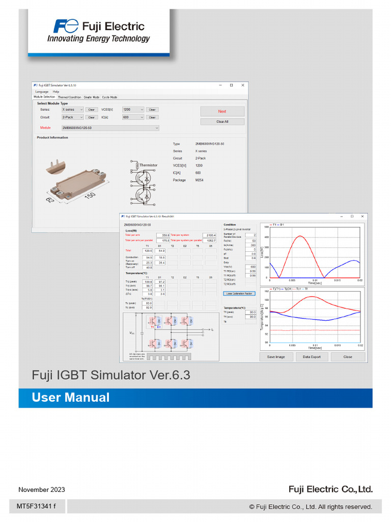 MT5F31341f - Fuji IGBT Simulator Ver6.3 User Manual | PDF | Power ...