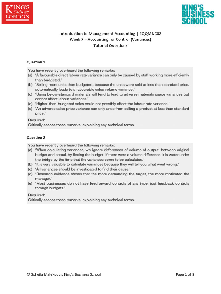 4QQMN502 W7 Tutorial Questions | PDF | Career & Growth | Business