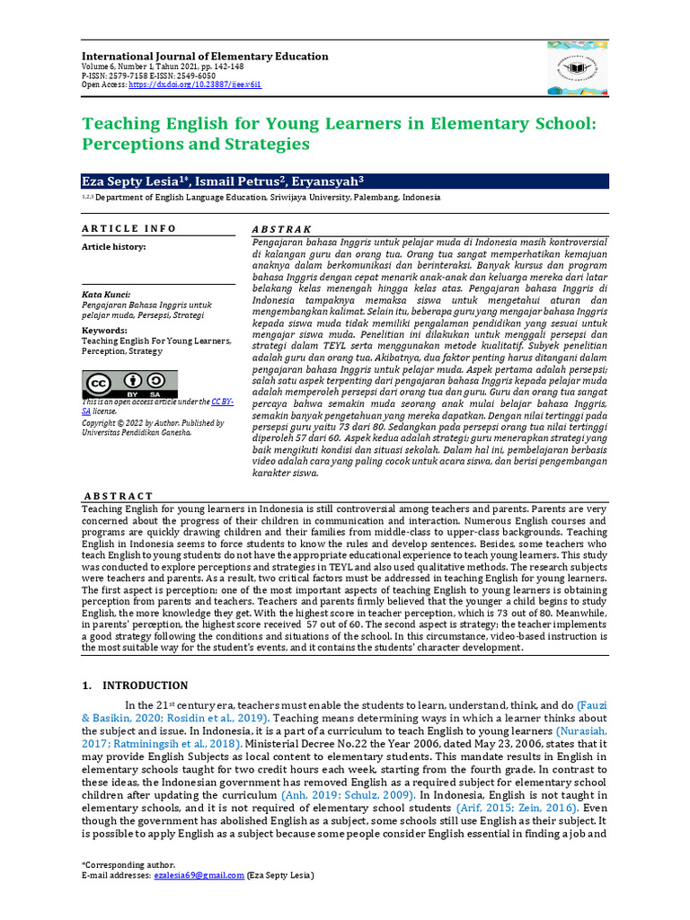 16 +IJEE+VOL +6,+NO +1+Eza+Septy+Lesia+142-148 | PDF | Educational ...