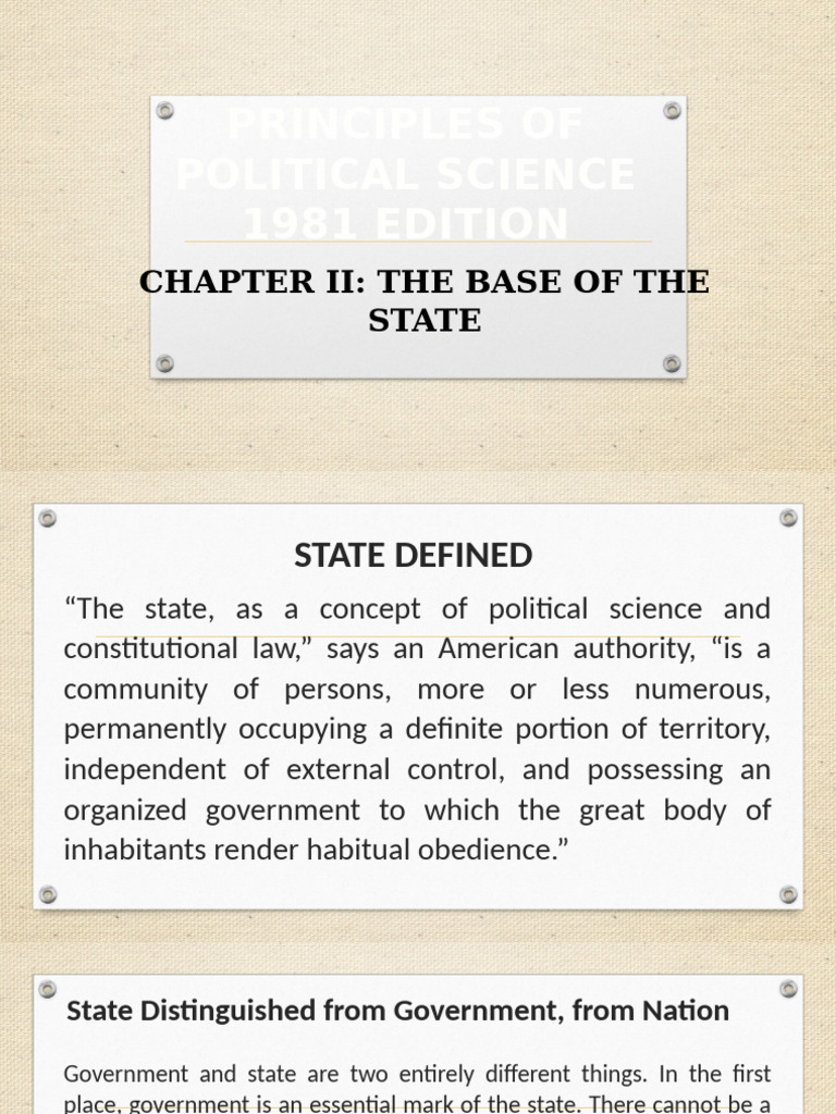 Chapter 2 Principles of Political Science Final | PDF | Sovereignty ...