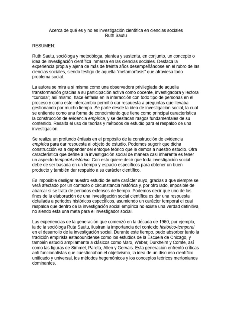 Ruth Sautu-R+C+G | PDF | Teoría | Empirismo