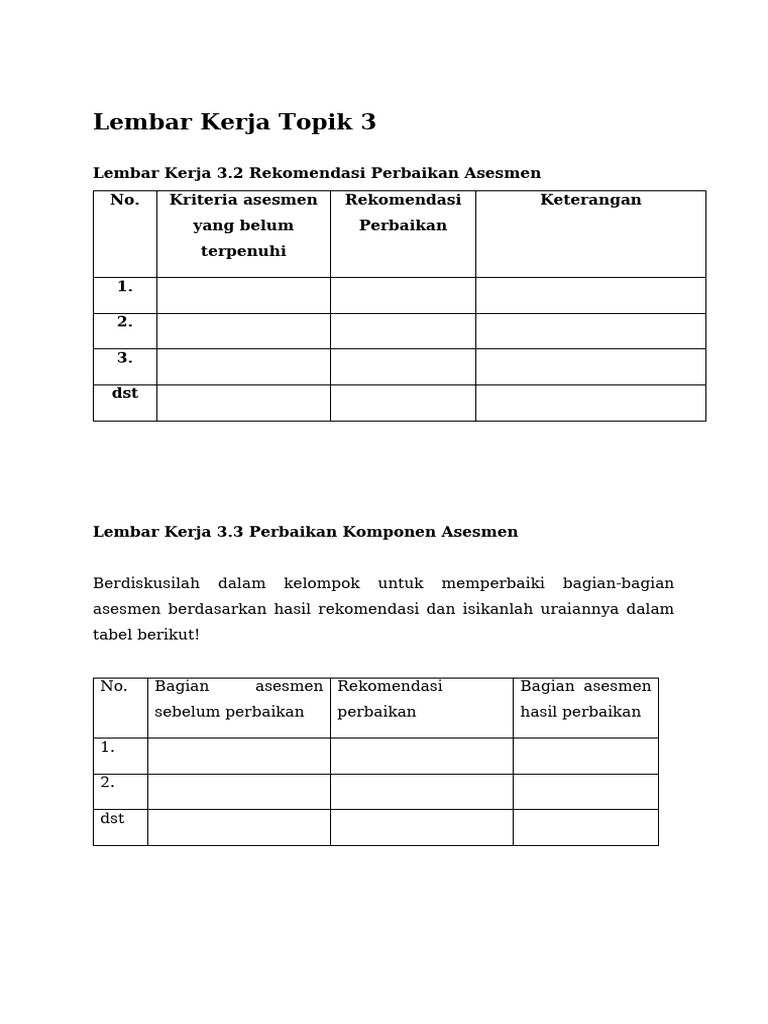 Lembar Kerja Topik 3 | PDF | Teknologi & Rekayasa