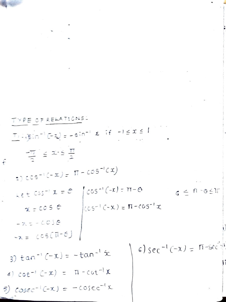 Inverse Trigonometric Functions | PDF | Trigonometric Functions ...