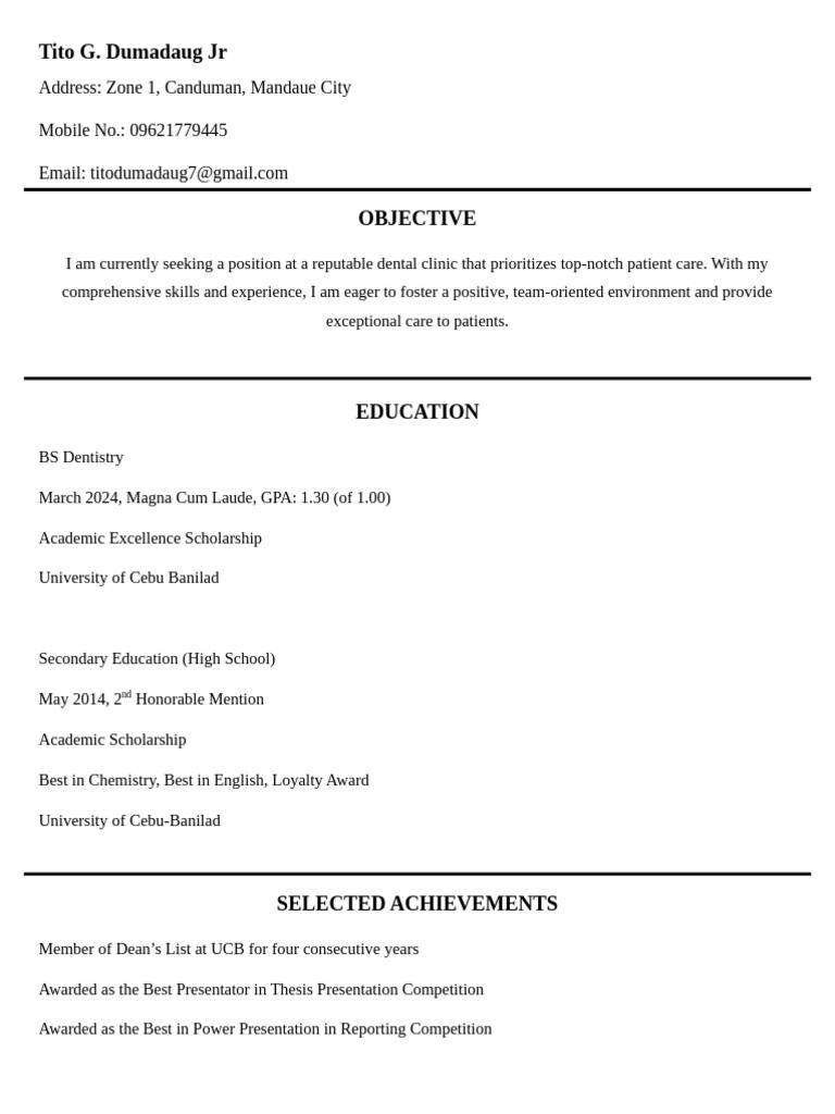 Resume Draft | PDF