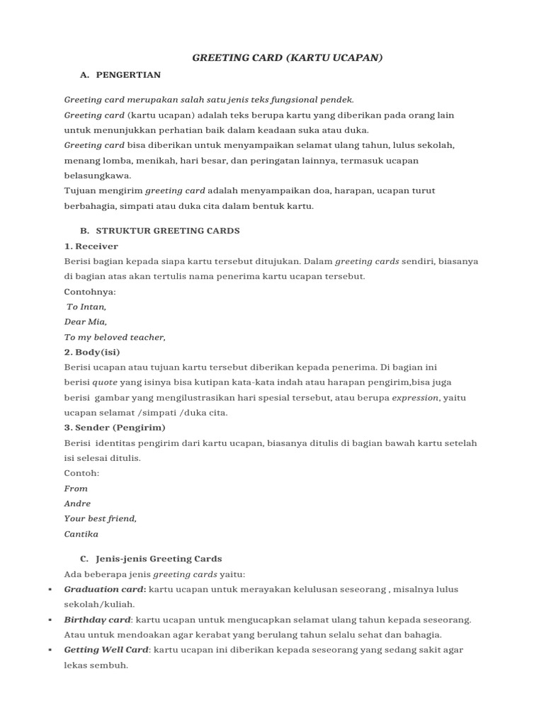 Catatan Greeting Card | PDF | Kesehatan Holistik