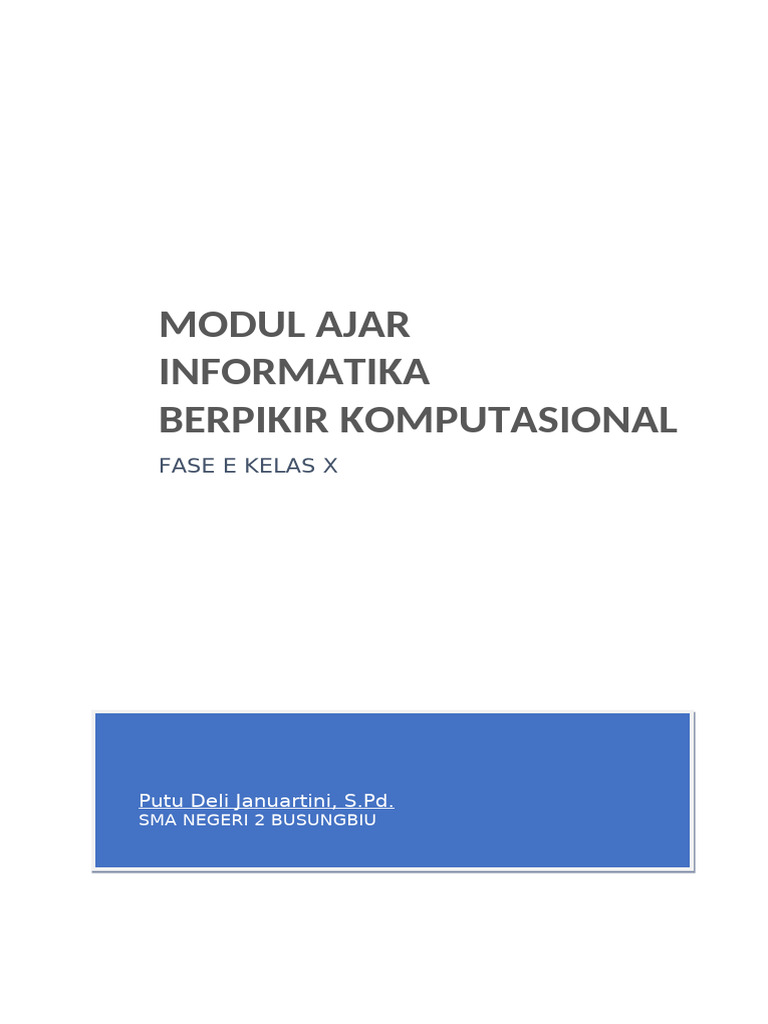 Modul Ajar BK | PDF