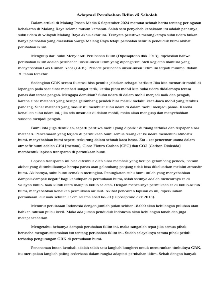 Adaptasi Di Sekolah - MPM | PDF