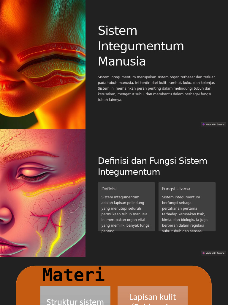 Sistem Integumentum Manusia | PDF | Sains & Matematika
