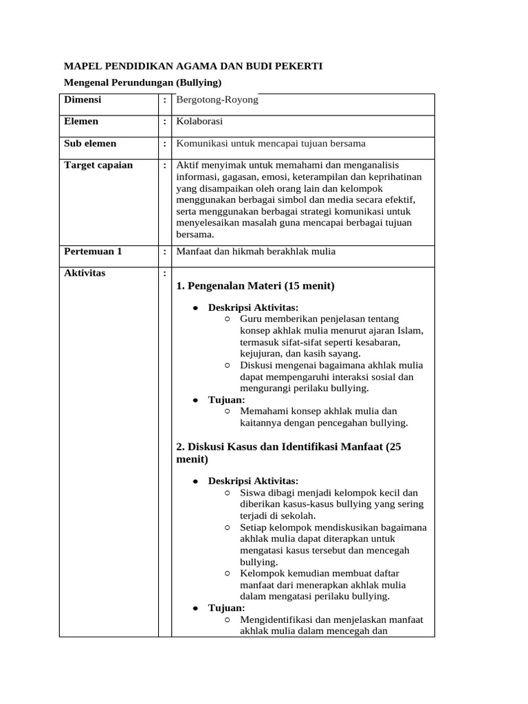 Modul Mapel Dilengkapi | PDF