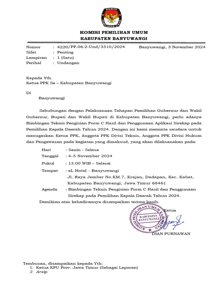 Und PPK - Bimtek Pengisian Form C Hasil & Sirekap - 4 November 2024 | PDF
