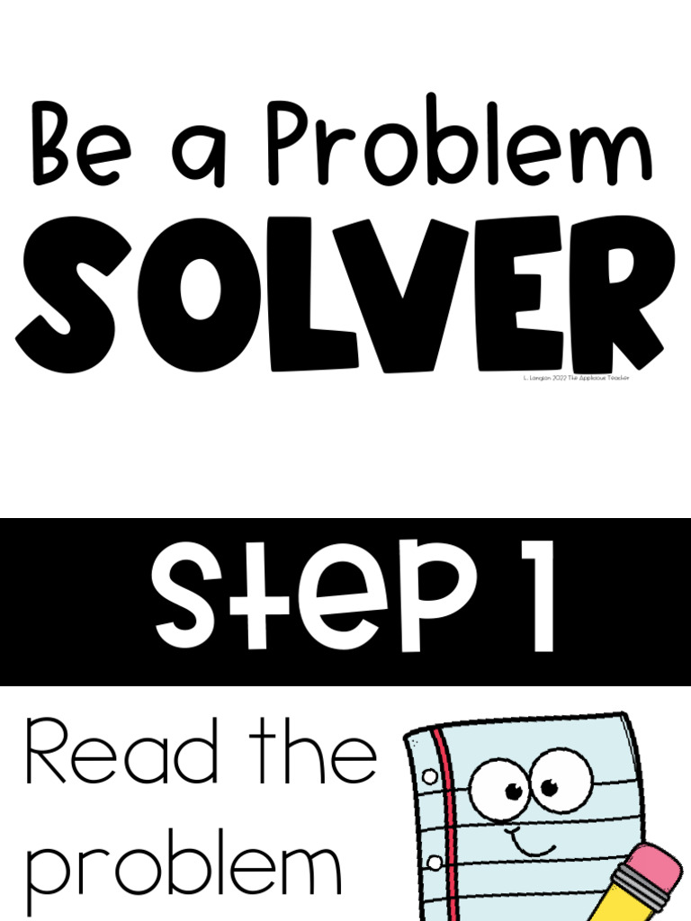 Be A Problem Solver Math Strategies Posters | PDF
