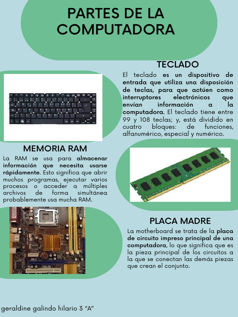 Partes de la Memoria RAM y Teclado | PDF