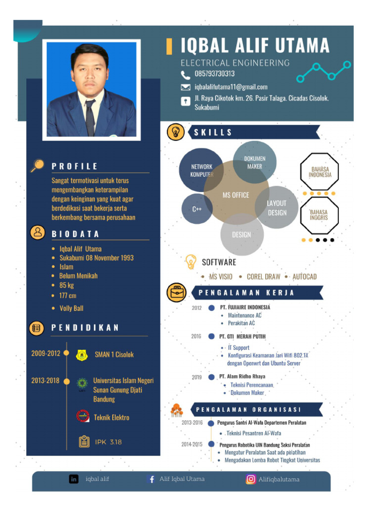 CV - Iqbal Alif Utama | PDF