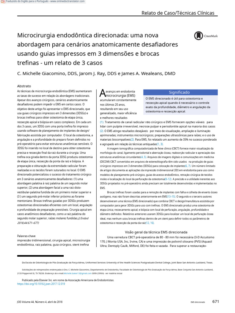 Targeted Endodontic Microsurgery - A Novel Approach To Anatomically ...