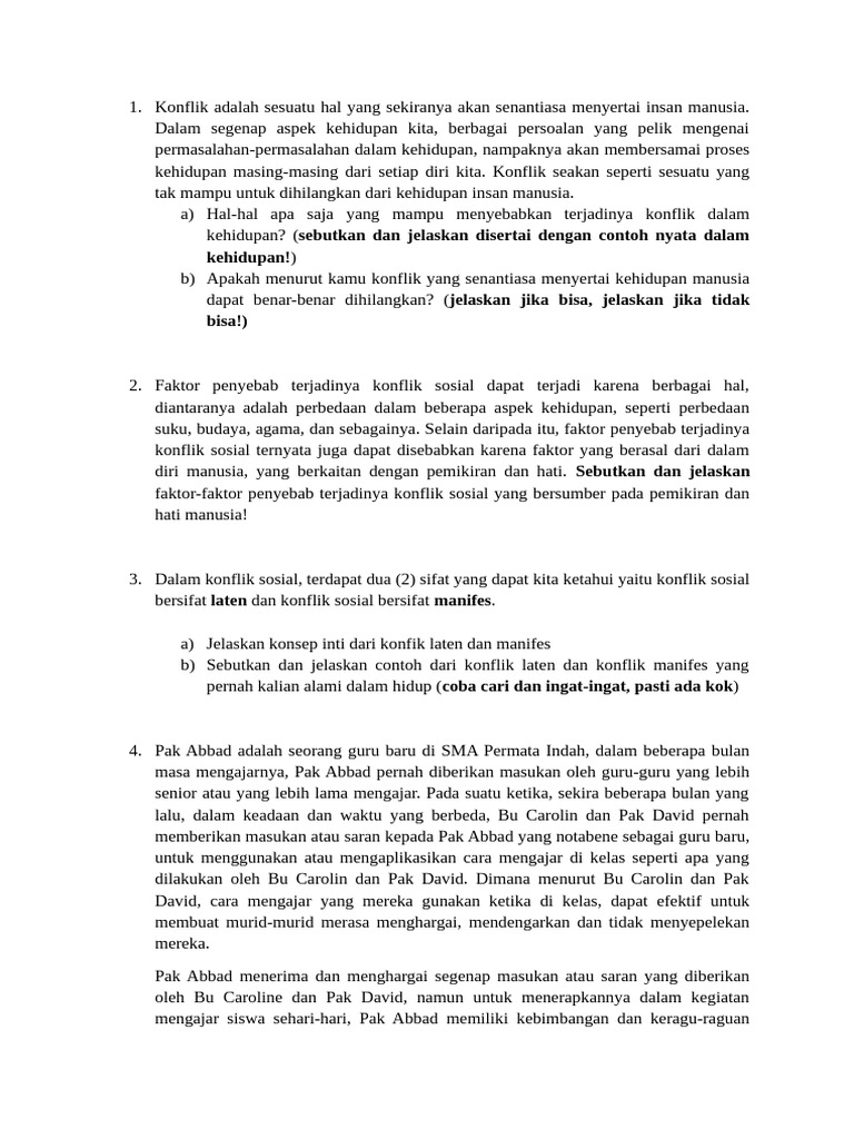Konflik | PDF | Karier & Perkembangan