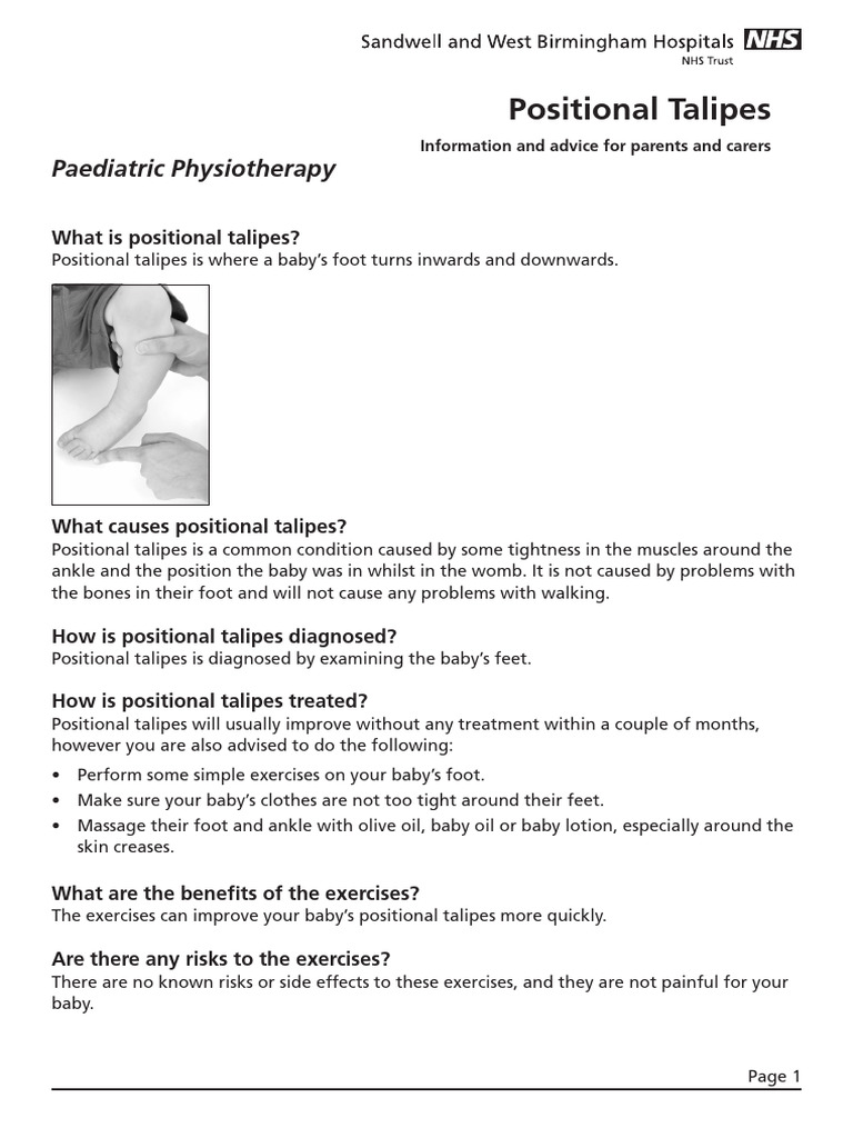 Positional Talipes ML3671 | PDF | Clinical Medicine | Medical Specialties