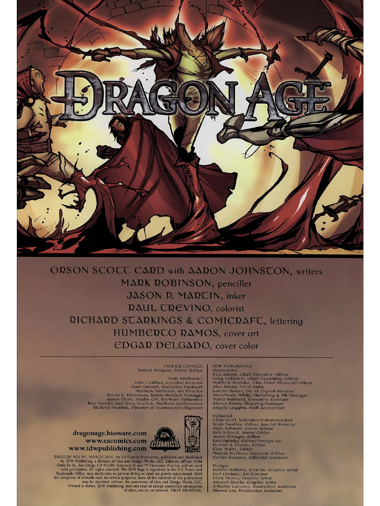 Dragon Age 1 of 6 (IDW, 2010) | PDF
