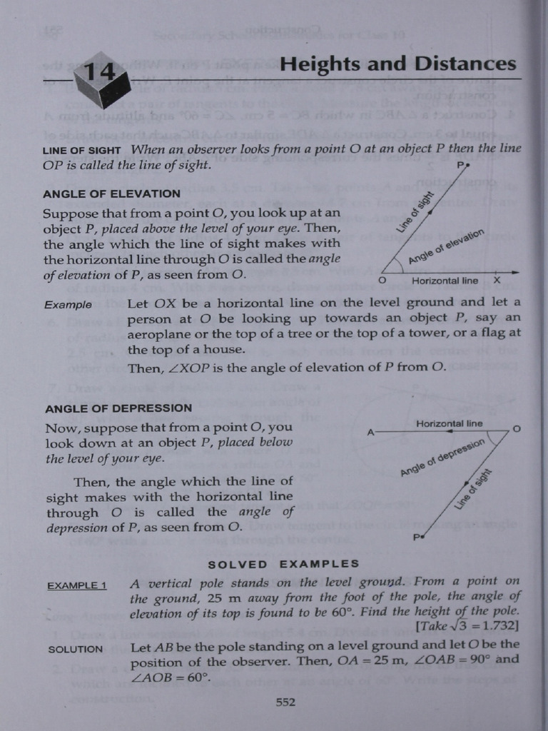 Chapter-14 Heights and Distances | PDF