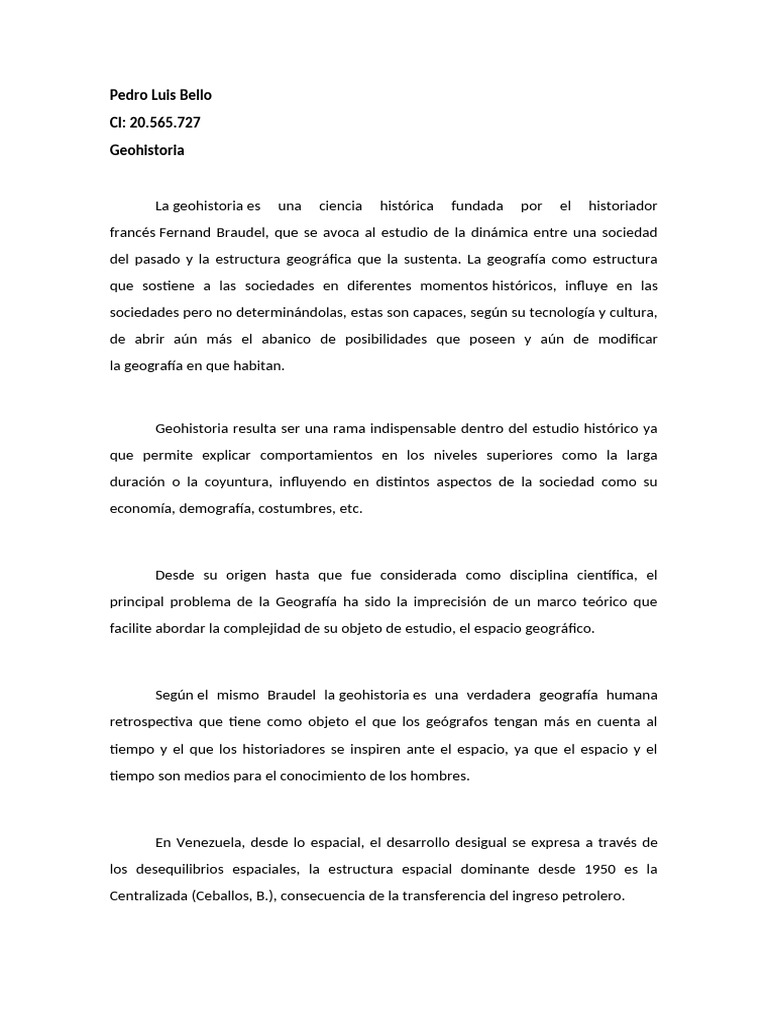 Concepcion de Geohistoria | PDF | Geografía | Sociedad