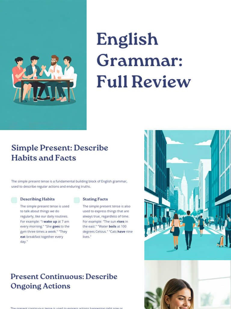 English Grammar Full Review | PDF | Verb | Grammatical Tense