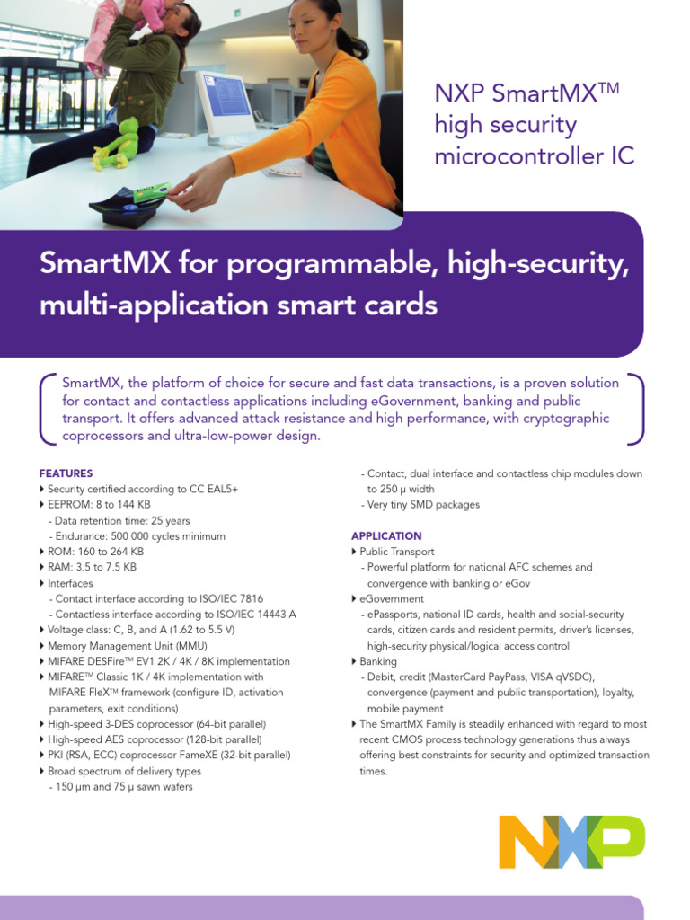 NXP Smartmx Smart Java Cards Jcop 75017515 | PDF | Computing | Computer ...