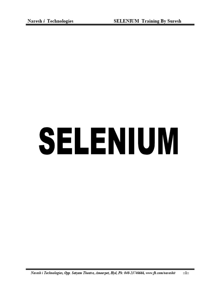 Selenium 006 | PDF | Selenium (Software) | Computer Engineering