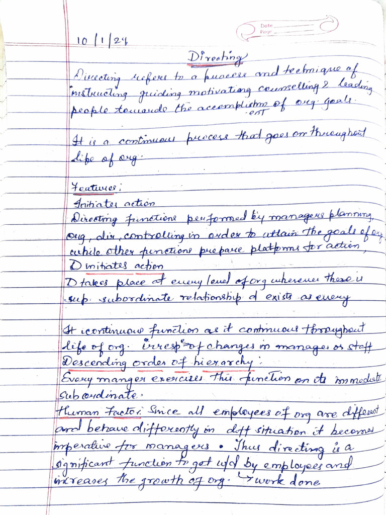 Directing Notes 10-01-24 | PDF | Technology & Engineering