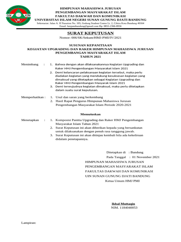 SK Panitia Upgrading Dan Raker | PDF