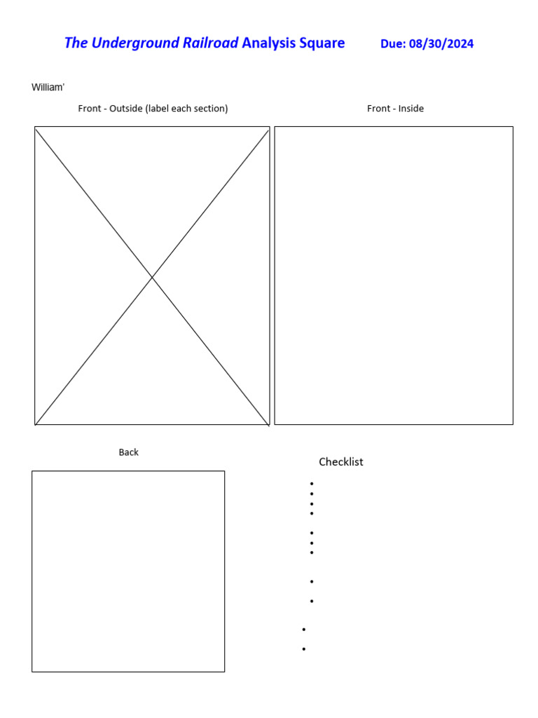 The Underground Railroad Literary Analysis Square | PDF | Narrative