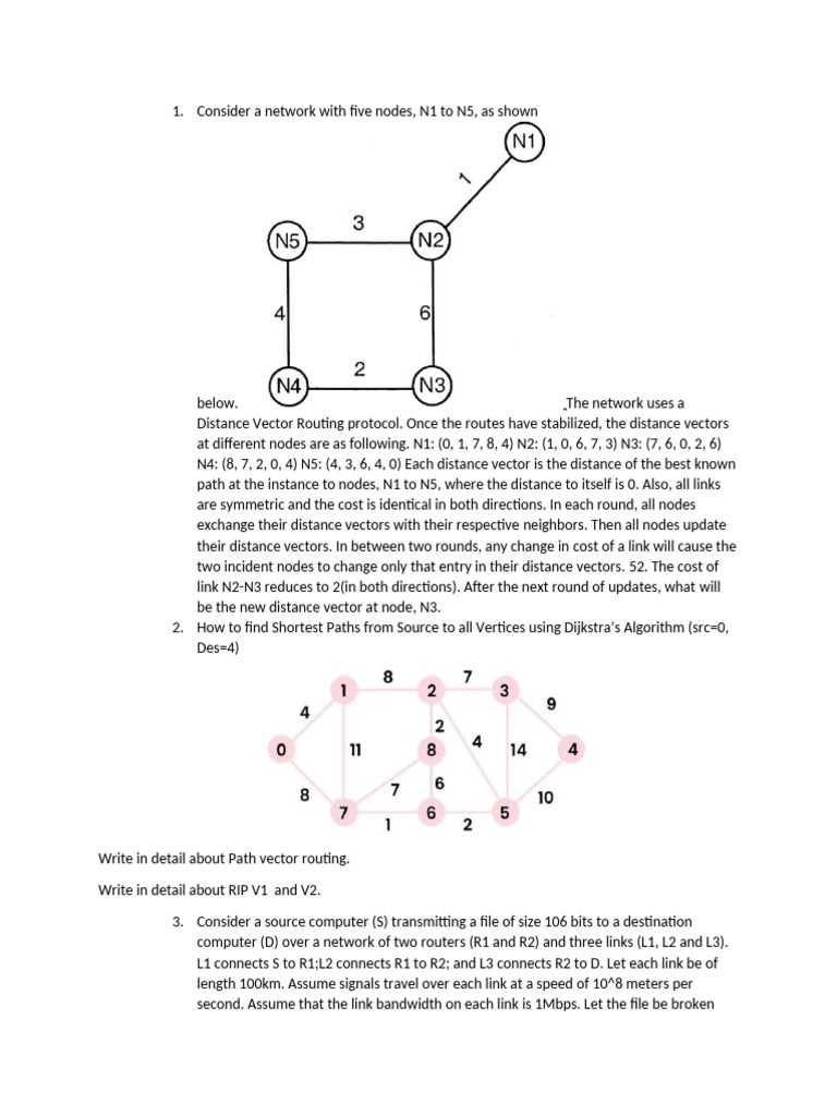 Question Bank 3 and 4 Unit | PDF | Error Detection And Correction | Routing