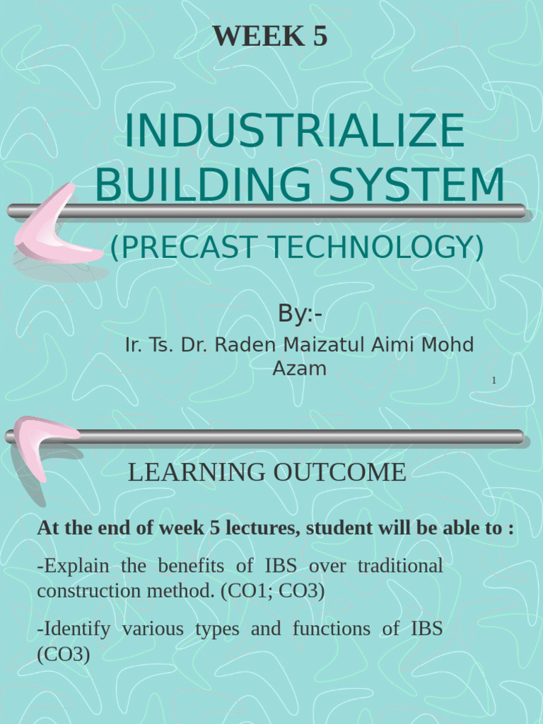 W5a-IBS - Precast Technology-1 | PDF | Concrete | Precast Concrete