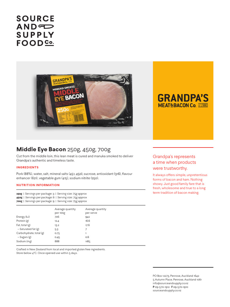 SS Grandpas Middle Eye Bacon | PDF