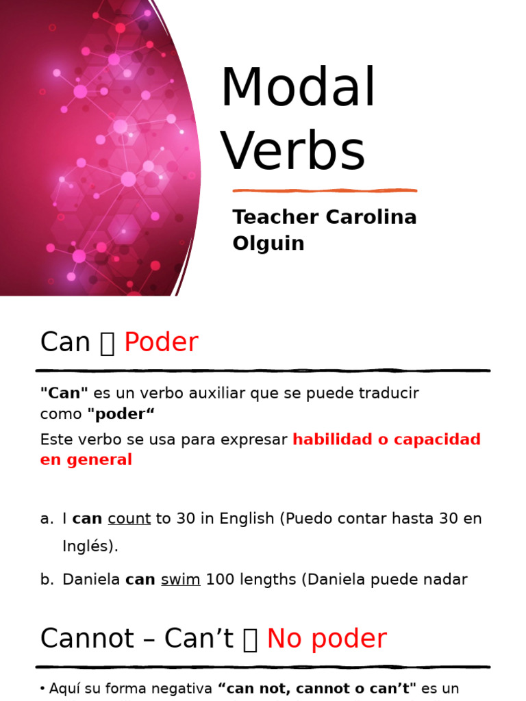 5.1. Modal Verbs - Can-Cant | PDF | Crecimiento personal y profesional ...