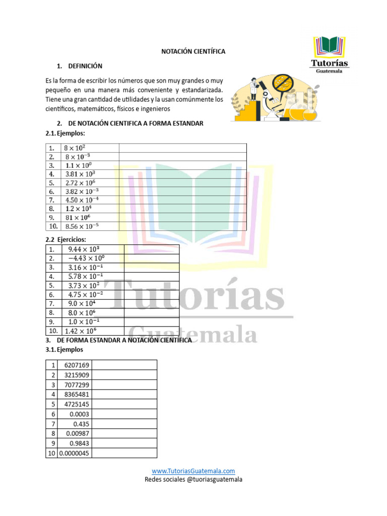 Notación Científica | PDF | Notación Matemática | Aritmética