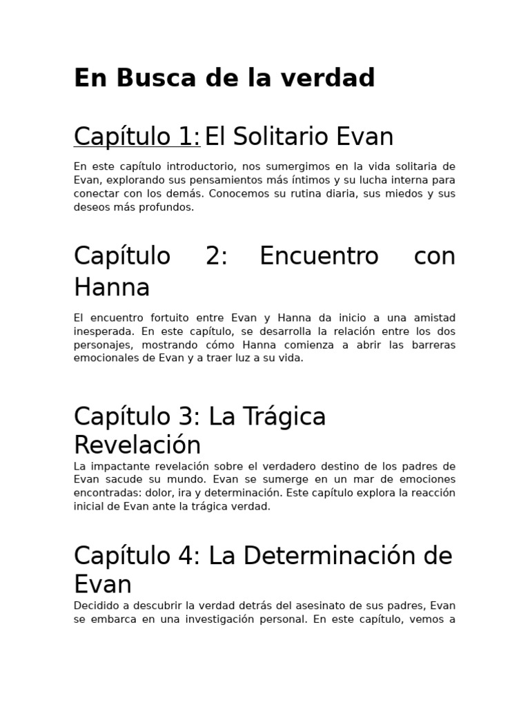En Busca de La Verdad (Tarea de Isa) | PDF | Amor