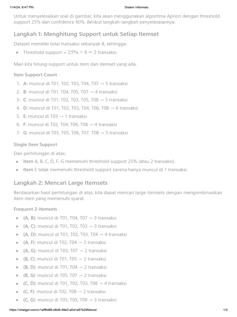 Algoritma Apriori | PDF