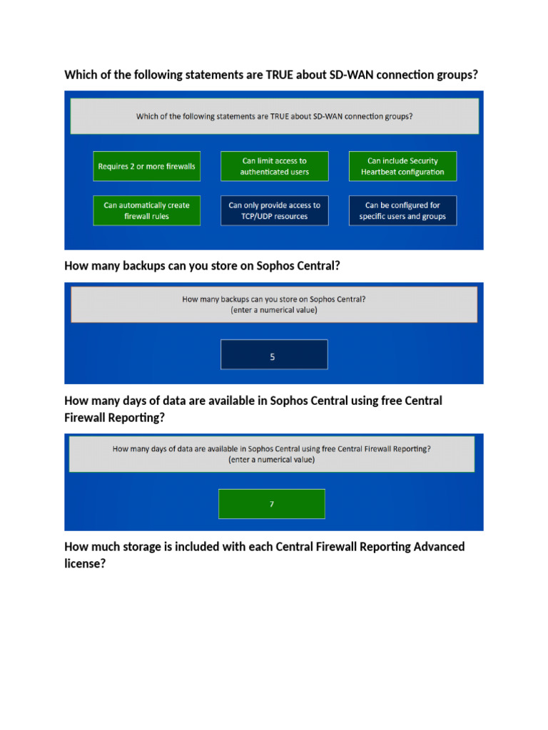 Sophos Firewall Exam Questions Overview | PDF | Firewall (Computing) | Virtual Private Network