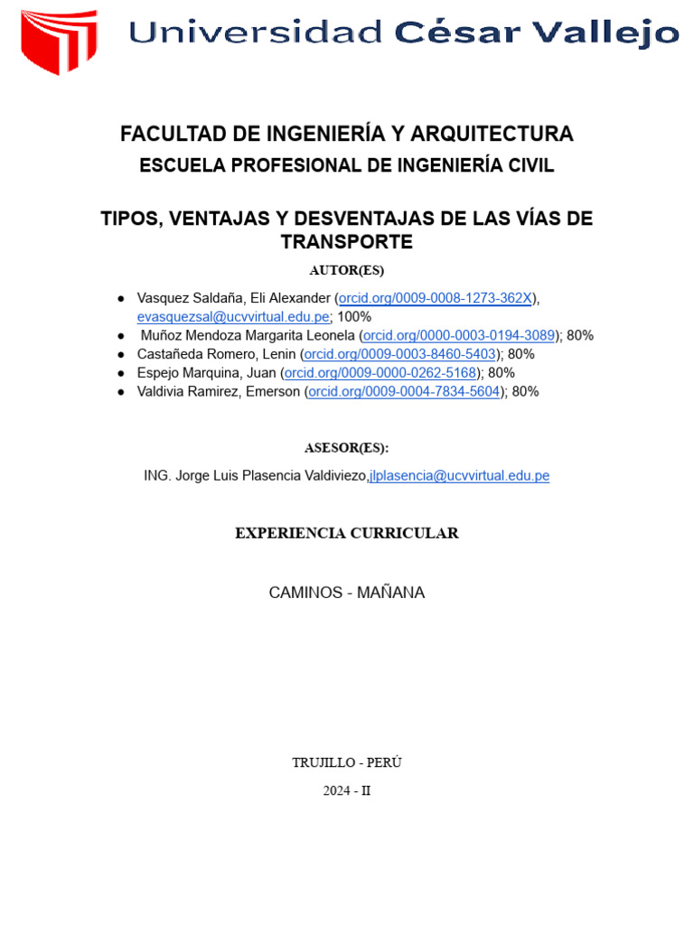 Vías de Transporte: Pros y Contras | PDF | Transporte | Tren