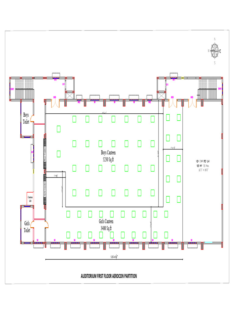 Auditorium First Floor Partition Plan | PDF