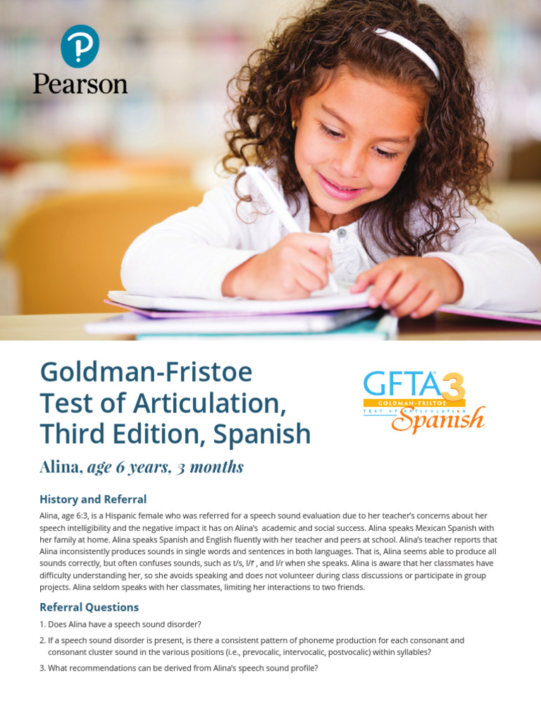 Gfta 3 Spanish Case Study Alina | PDF | Consonant | Syllable