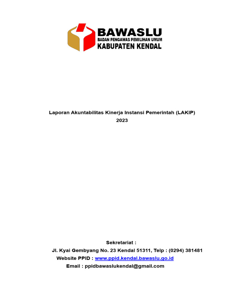 1723738250917-LAKIP 2023 Prereview - Watermark. | PDF