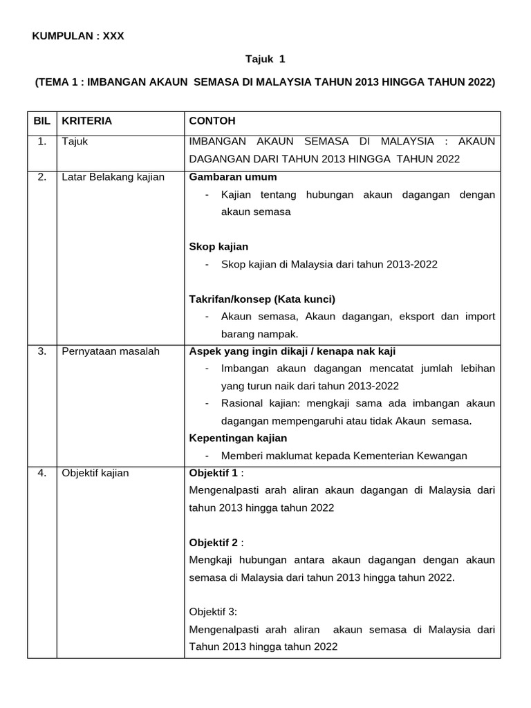 Contoh TEMA 1 | PDF