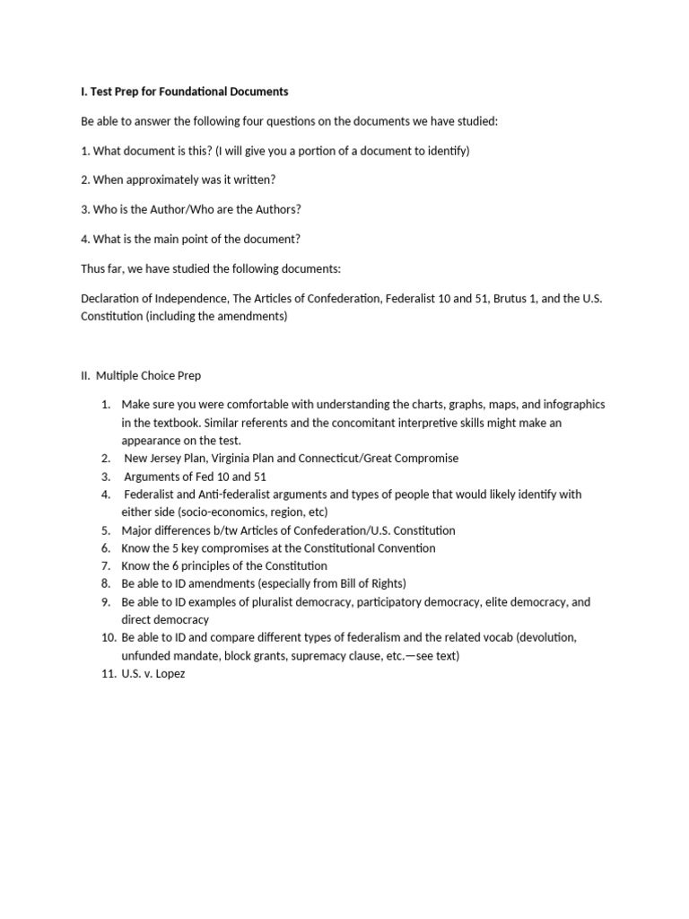 Unit 1 Study Guide | PDF | Law