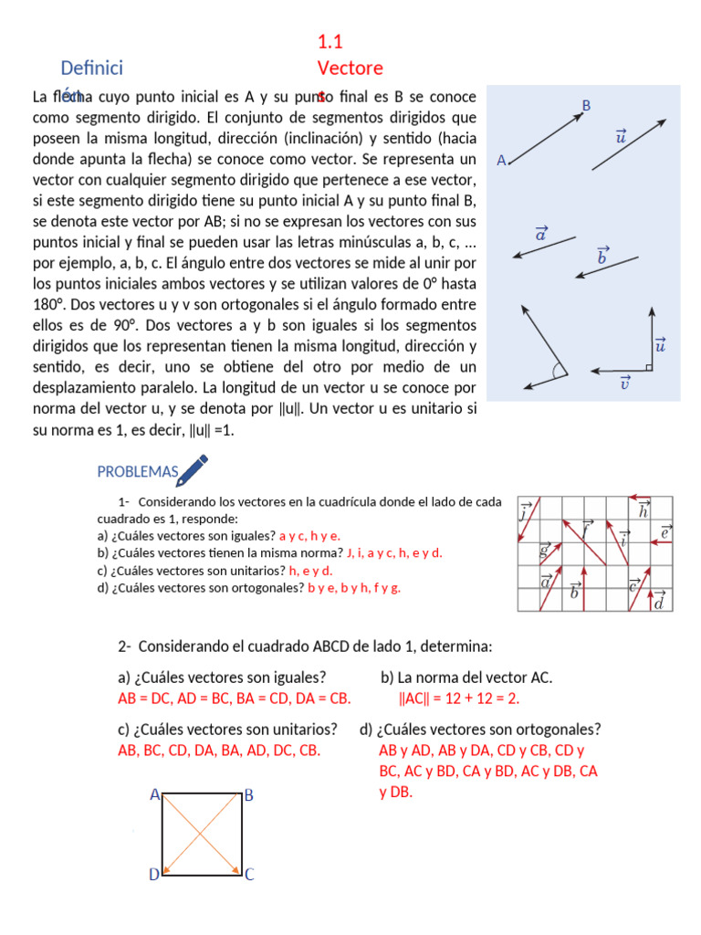 Cuarto Periodo Matematica | PDF | Vector Euclidiano | Conceptos matemáticos
