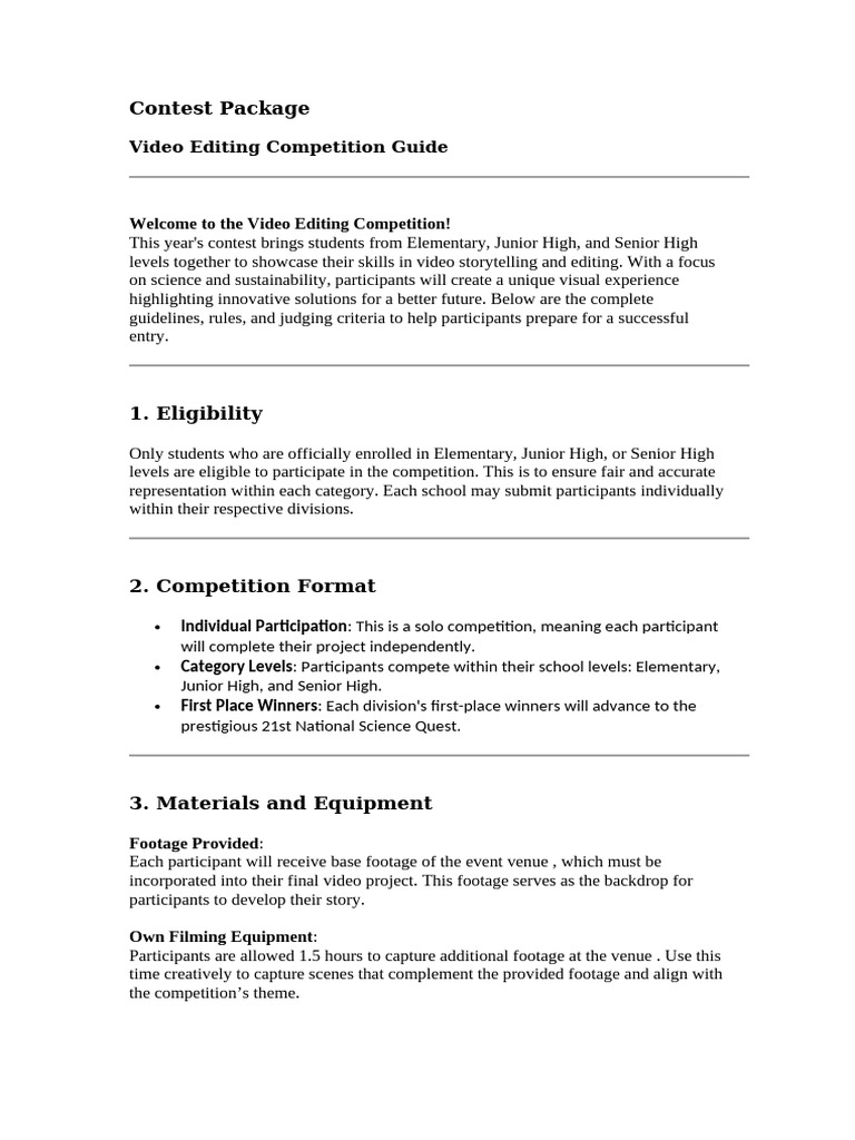 Contest-Package | PDF | Editing