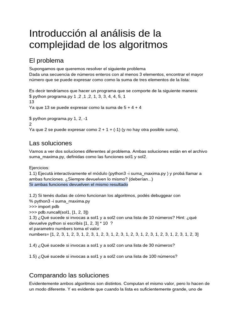 TP5 Práctico Análisis de Algoritmos | PDF | Algoritmos | Python (lenguaje de programación)