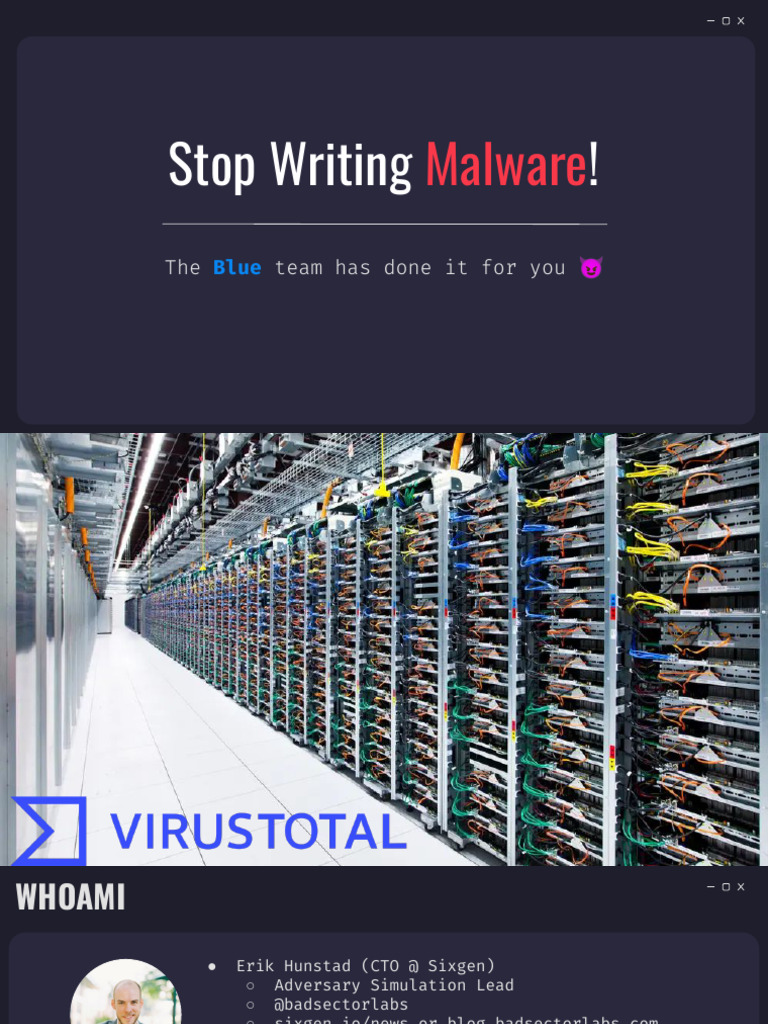 Stop Writing Malware! The Blue Team Has Done It For You! | PDF | Server ...