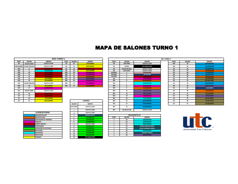 Mapa de Salones Turno 1 202541-1 | PDF