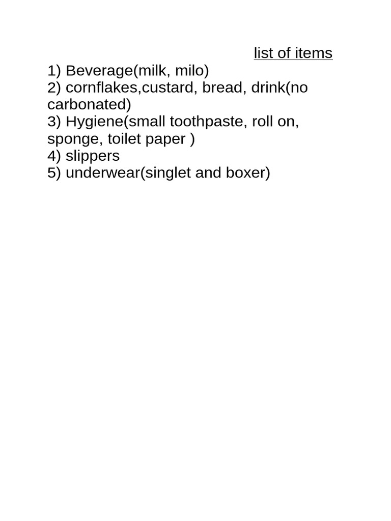 List Items | PDF